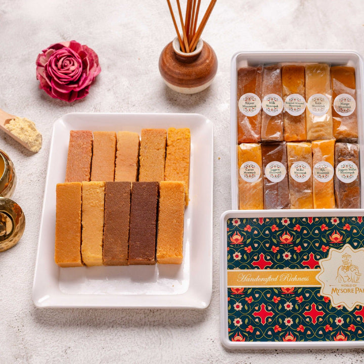 Buy Mixed Varieties of Pure Ghee Mysore Pak Online Now – World of ...